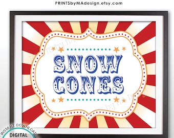 Custom Snow Cone Stand Sign Digital Download, DIY Printable Sign, Snow ...