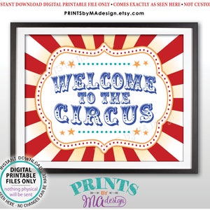 Welcome to the Circus Sign, Circus Theme Party, Festival, Greatest Show ...