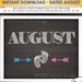 AUGUST Pregnancy Announcement Sign, Subtle Due Date Month, Expecting ...