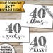 40th Birthday Signs, 40 Sucks 40 Blows 40 Can Kiss It Candy Bar Signs ...