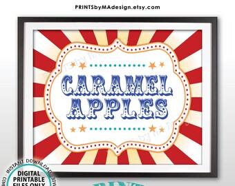 Custom Candy Apple Stand Sign Digital Download, DIY Printable Sign ...