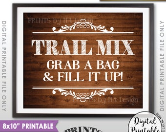 Trail mix sign | Etsy