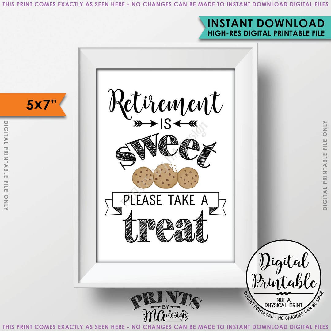 Retirement Party Sign, Dessert Sign, Retirement Sign, Retirement is ...