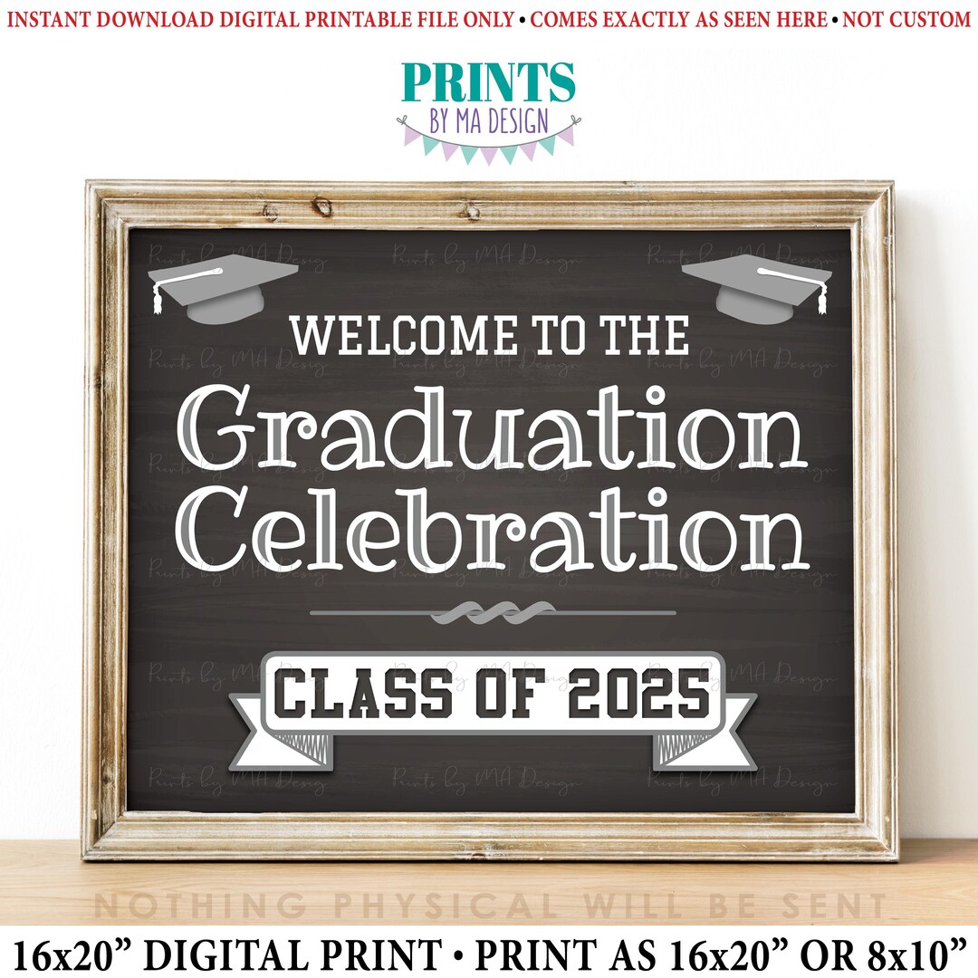 Graduation Party Sign, Welcome to the Graduation Party Decorations ...