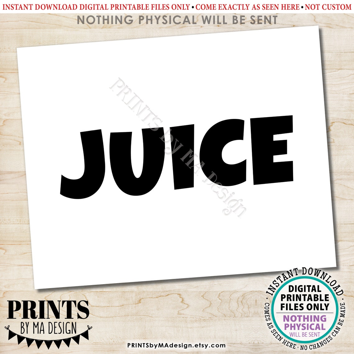 Beverage Signs, Drink Station Bundle Package, Coffee, Tea, Iced Tea ...