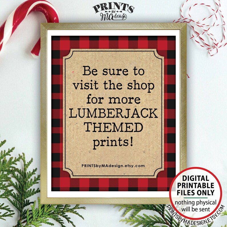 Lumberjack Labels Red Checker Buffalo Plaid Food Labels - Etsy