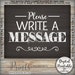 Please Write a Message Sign, Leave a Message, Share a Thought Party ...