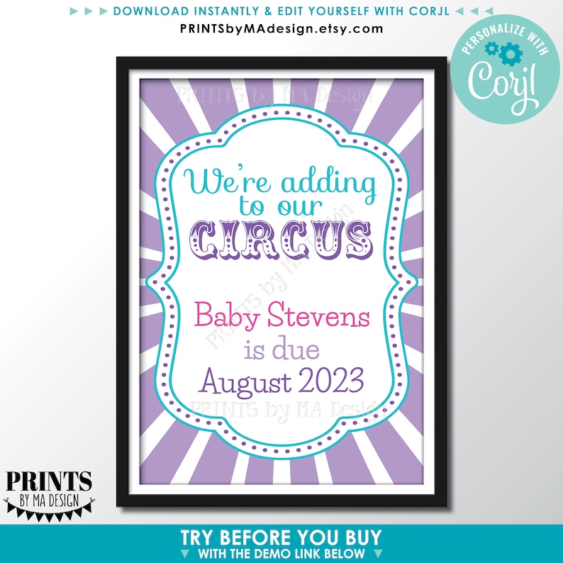 Custom Carnival Sign, Carnival Theme Party Sign, Circus Birthday Party ...