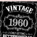 1960 Birthday Sign Better With Age Vintage Birthday Poster - Etsy
