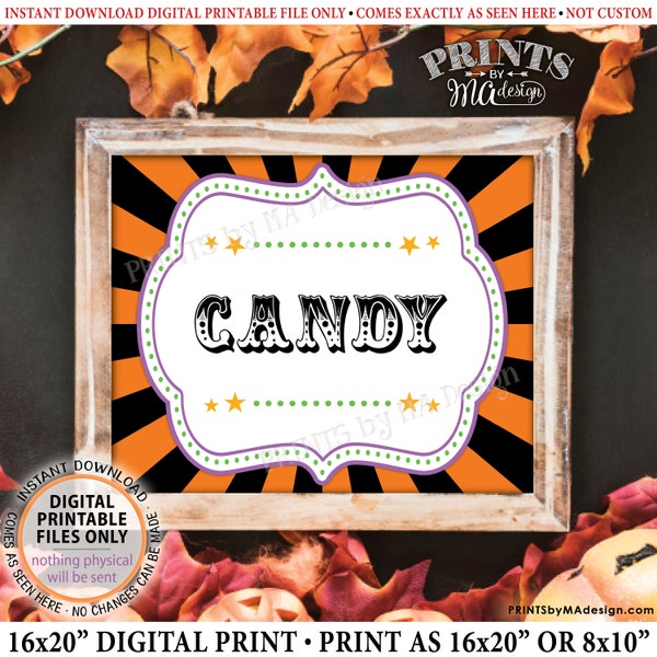 Halloween Candy Sign - Etsy