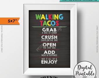 Walking Taco Bar Sign Digital - Etsy