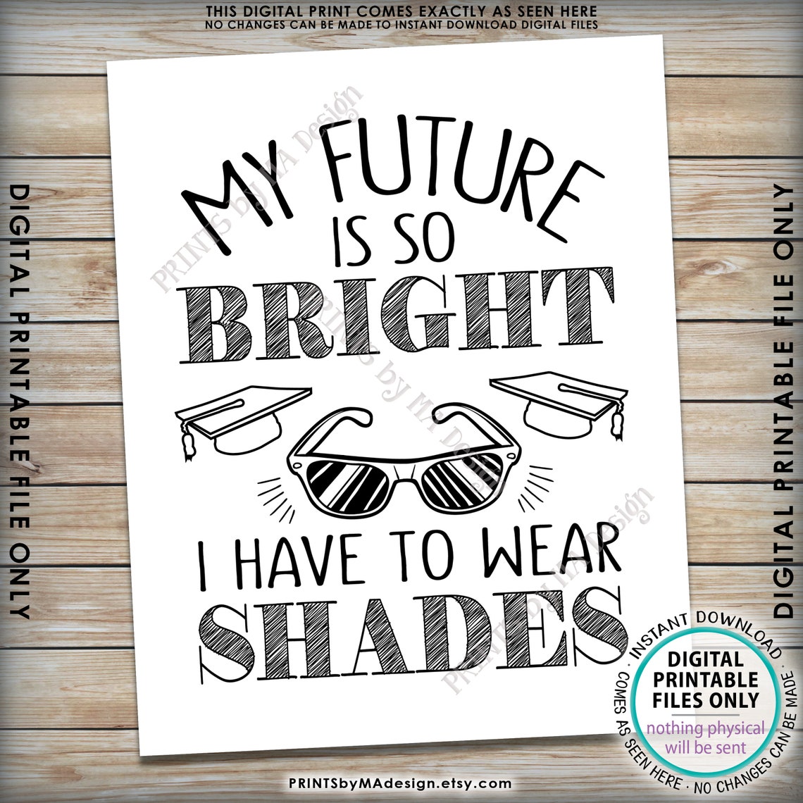 My Future is so Bright I Have to Wear Shades Graduation Party | Etsy