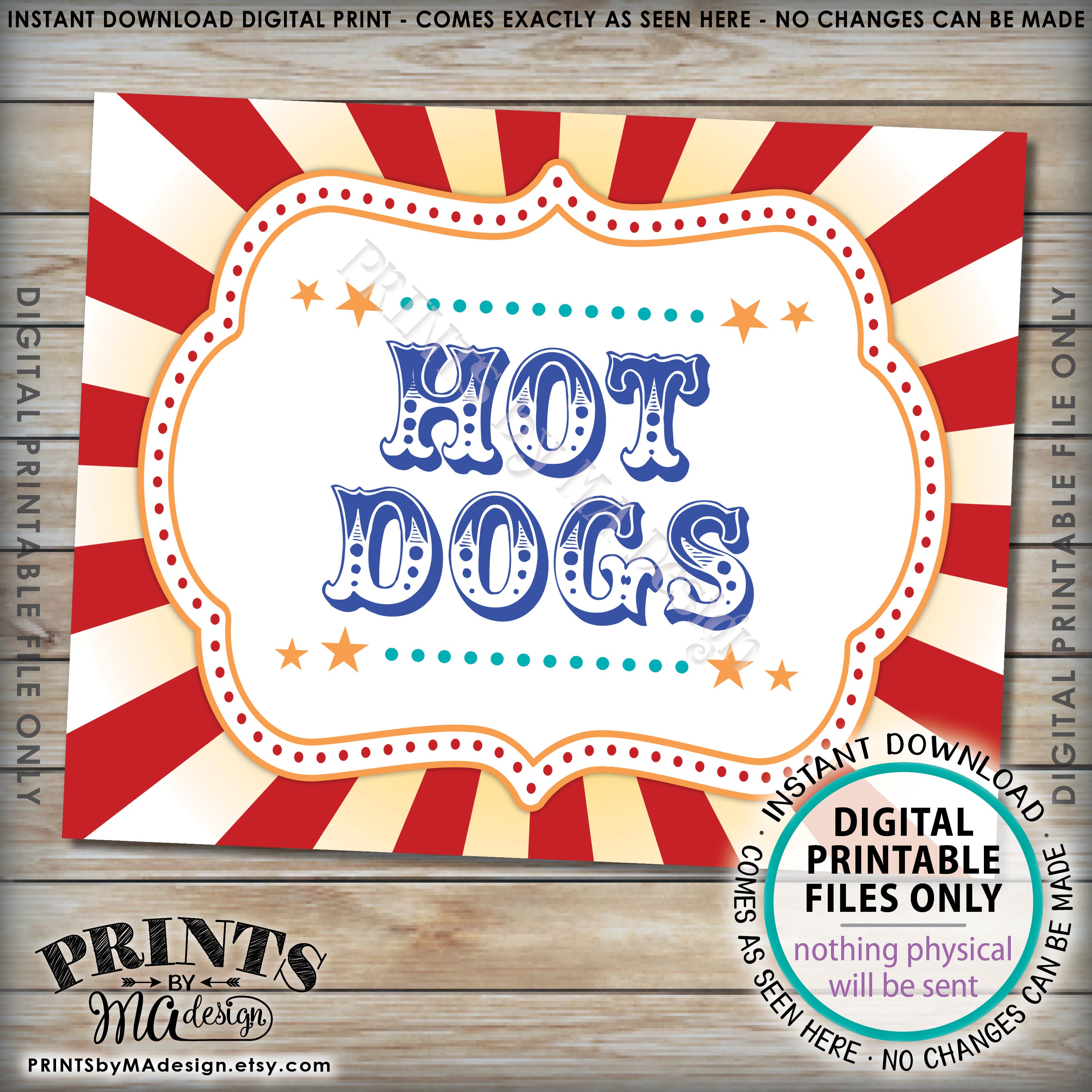 Carnival Food Signs Food Carnival Theme Party Cotton Candy Hot Dogs 