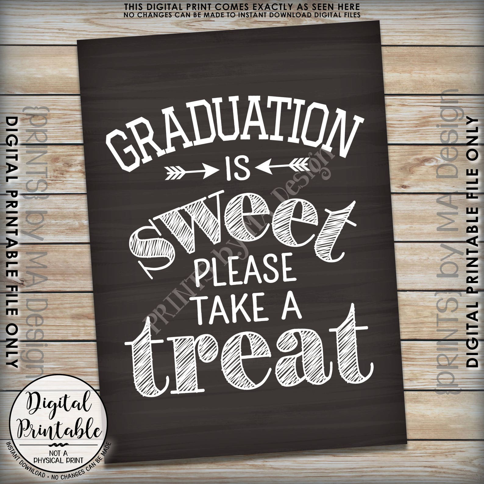 Graduation Party Decoration, Graduation is Sweet Please Take a Treat ...