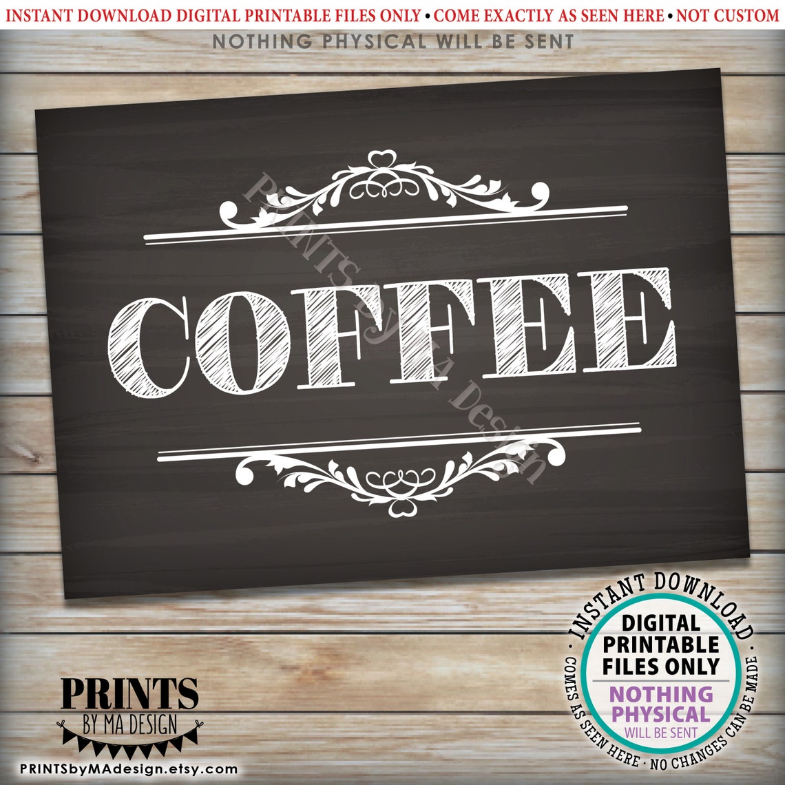 Coffee Bar Signs Coffee Station Display Hot Tea Hot - Etsy