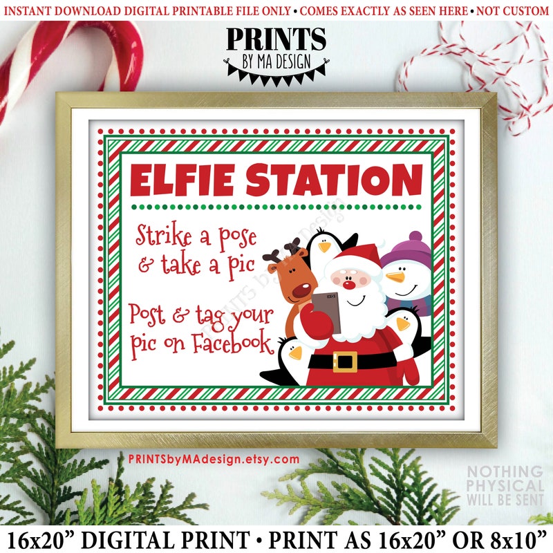 Elfie Selfie Printable - Etsy