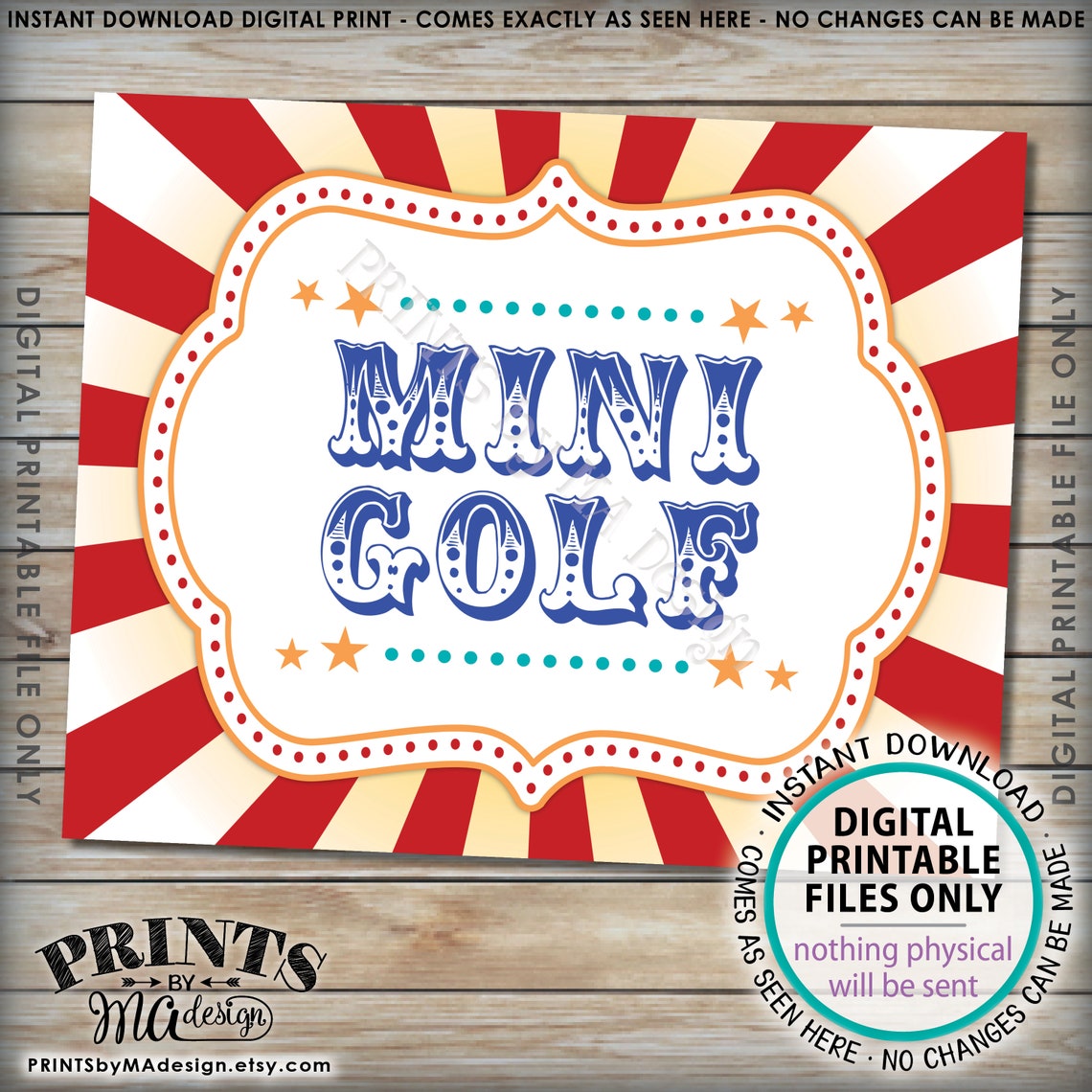 Carnival Games Signs, Carnival Activities, Circus Party, Dunk Mini Golf ...