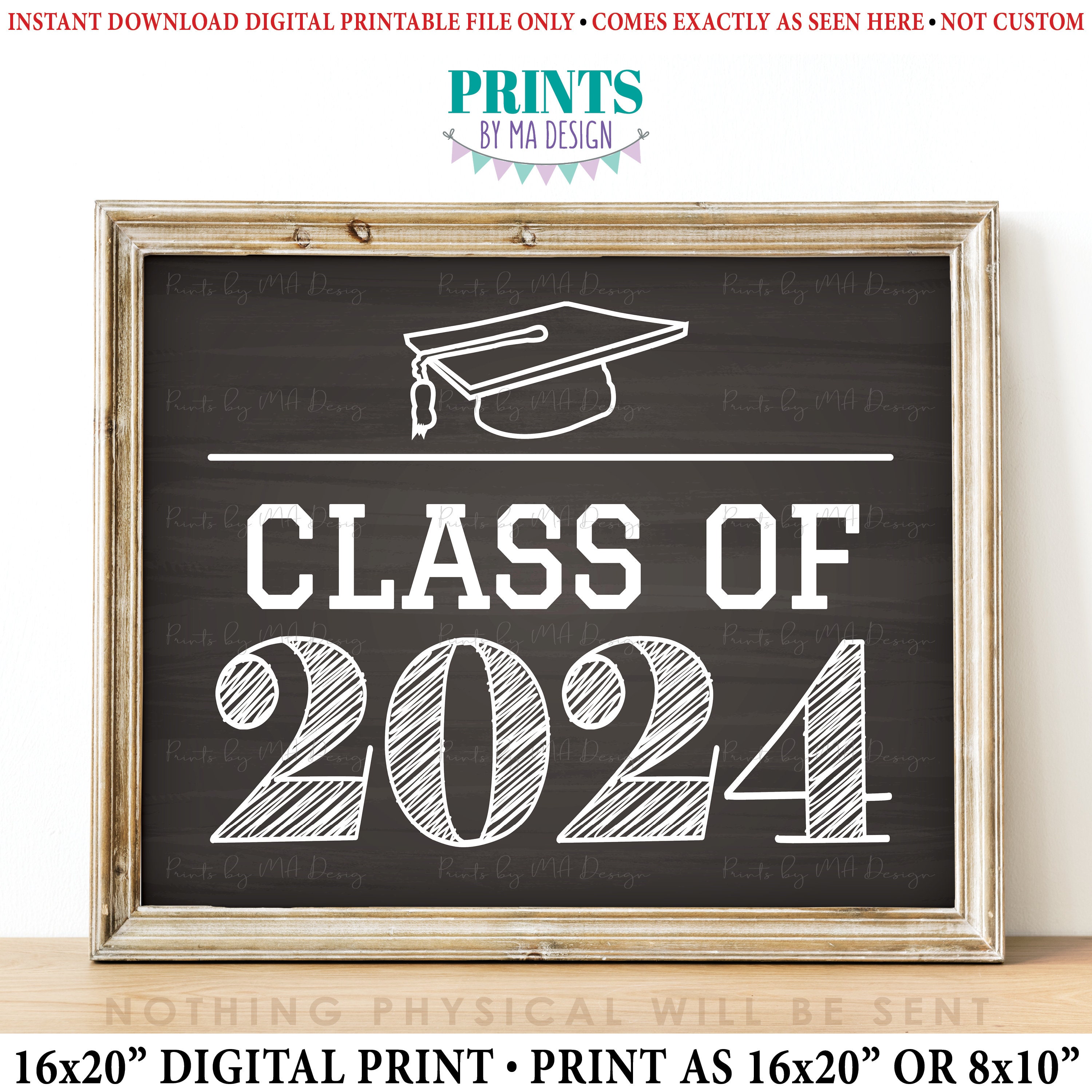 Class of 2024 Sign, High School Graduation in 2024, College Grad ...