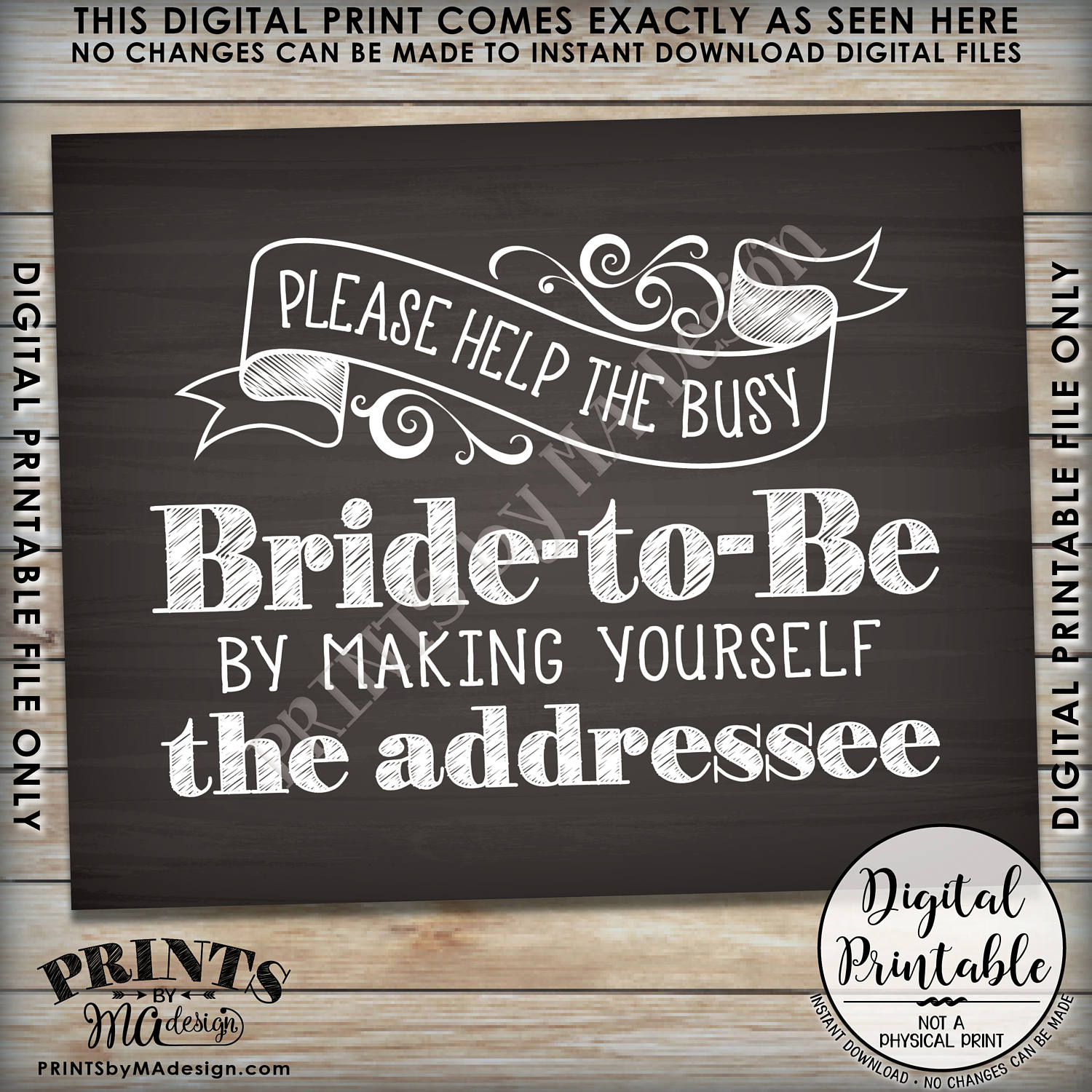 Address Envelope Bridal Shower Sign Help The Bride Addressing An 