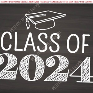 Class of 2024 Sign 2024 Graduation Party Sign 2024 High - Etsy