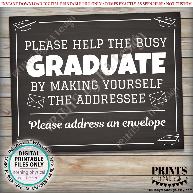Address Envelope Sign, Address Your Own Envelope, Thank You Card ...