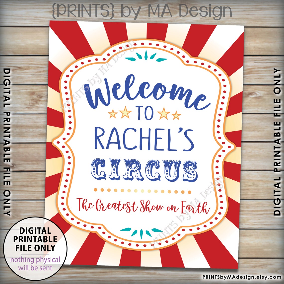 Circus Welcome Sign Welcome to the Circus Theme Party Sign - Etsy