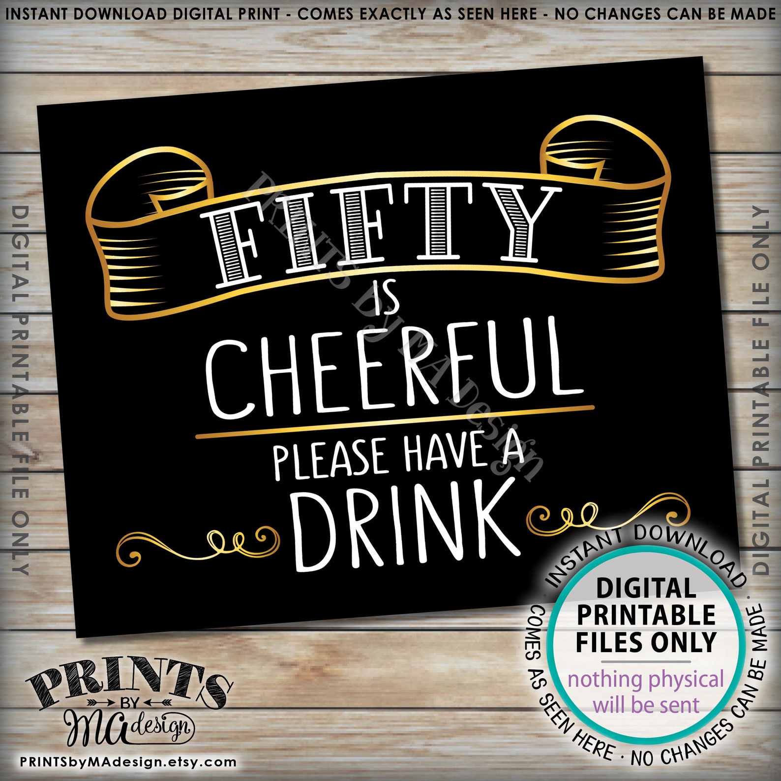 50th Birthday Signs Fifty is Sweet Memorable Tasteful 50 - Etsy