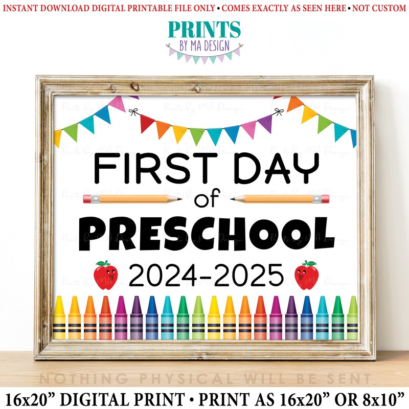 Preschool Sign - Etsy