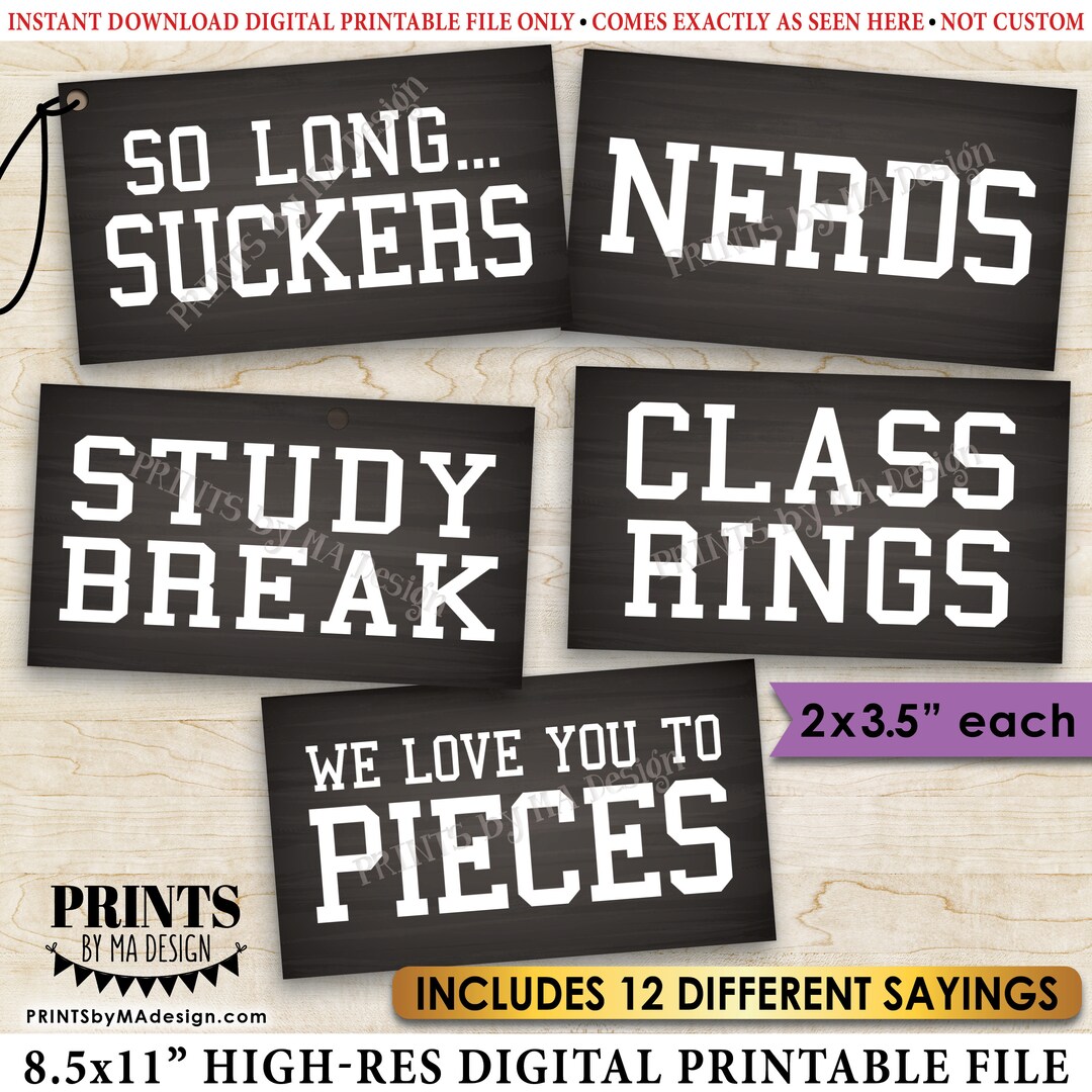 Graduation Party Candy Signs, Candy Bar, Buffet, Smartie Cookie Ring ...