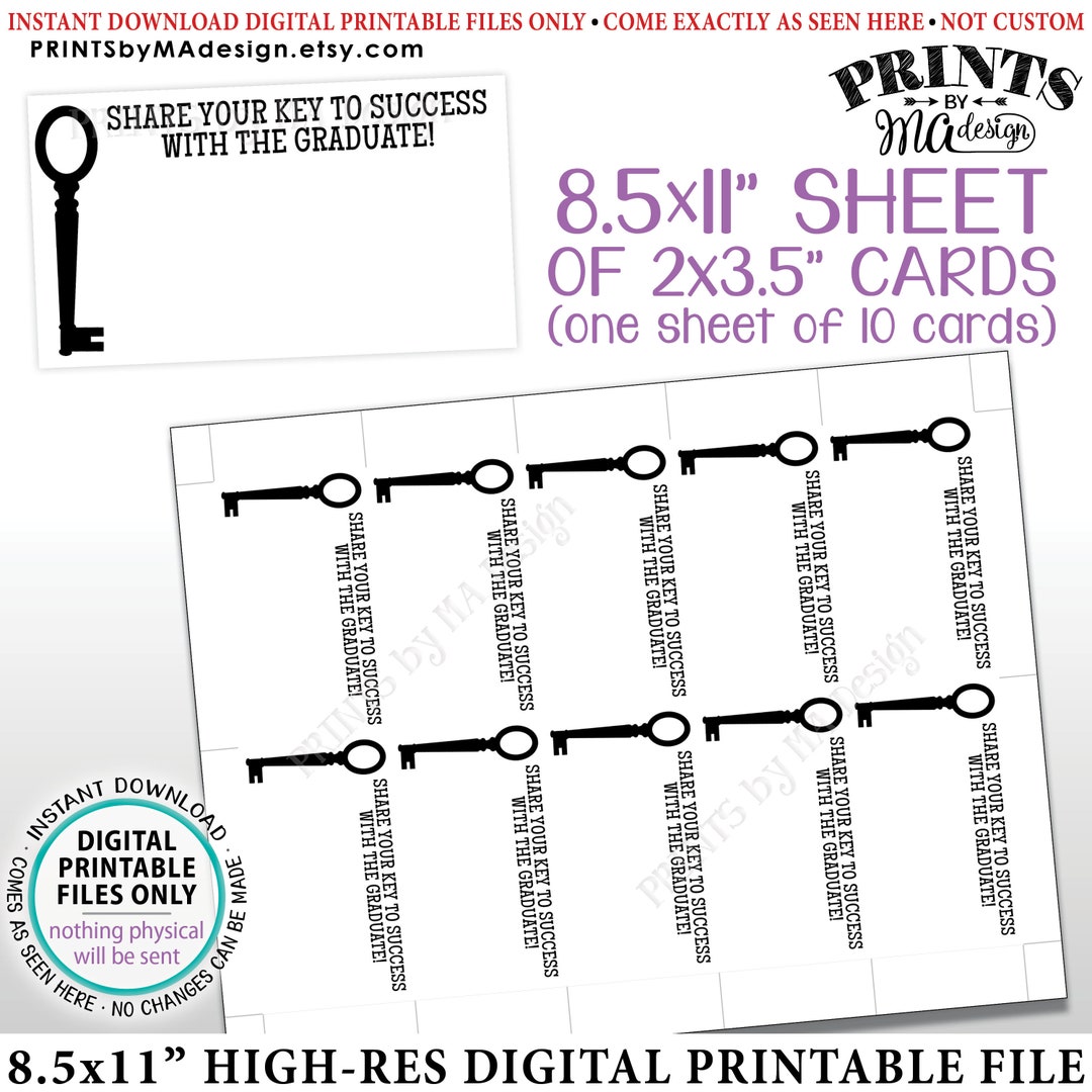 Key to Success Cards, Guests Share Their Key to Success With the ...