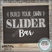 Slider Sign Build Your Own Slider Bar Sign Mini Burgers - Etsy