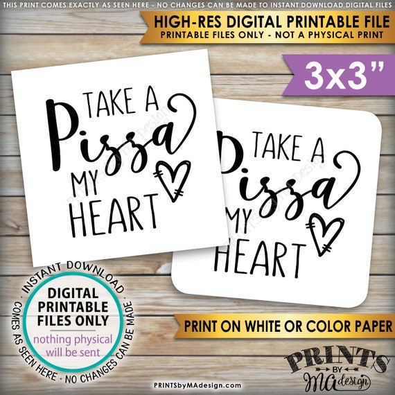 Pizza Labels Take a Pizza My Heart Valentine's Day Pizza | Etsy