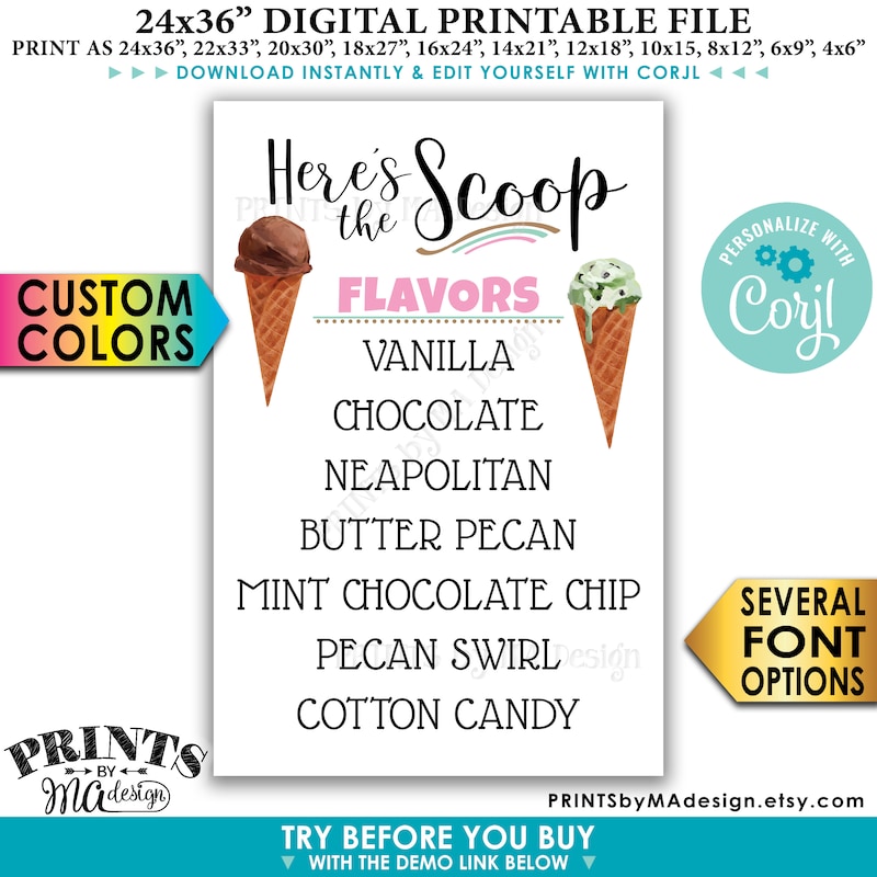 Ice Cream Sign - Etsy