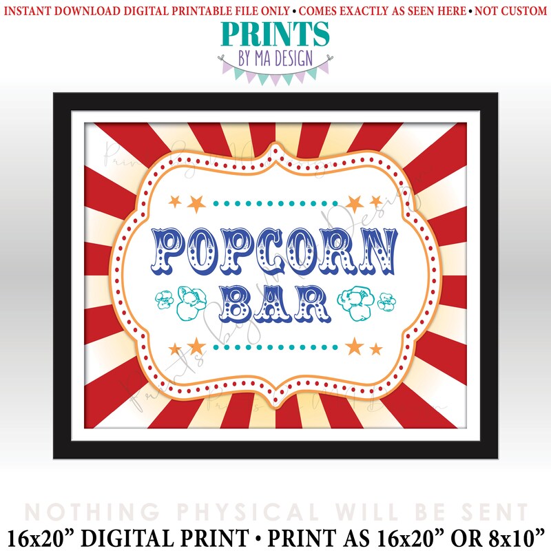 Popcorn Sign - Etsy
