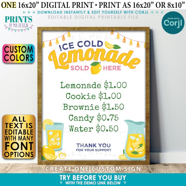 Lemonade Stand Poster - Etsy