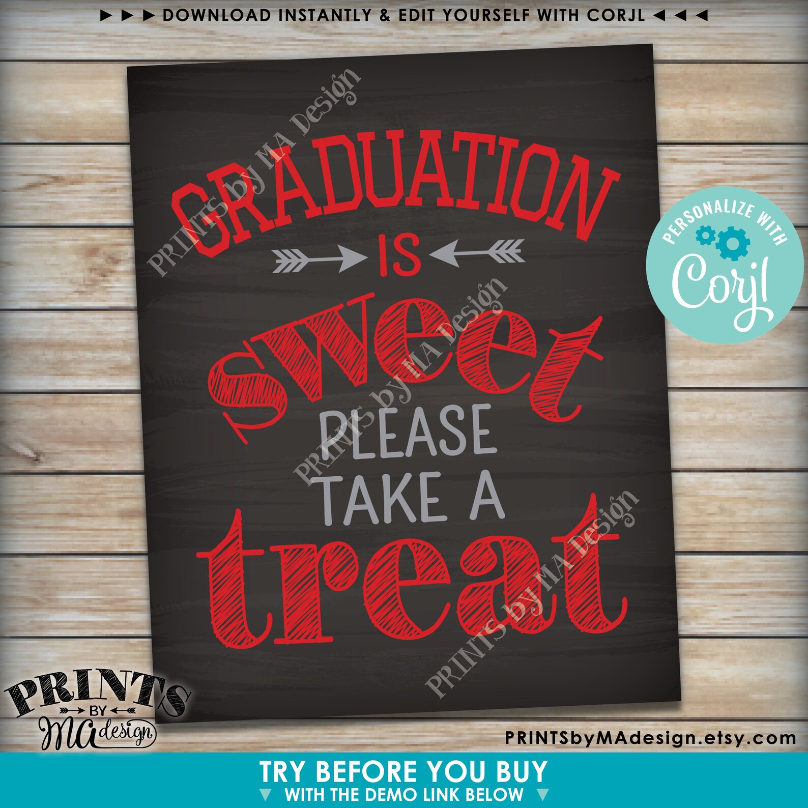 Graduation is Sweet Please Take a Treat Graduation Party - Etsy