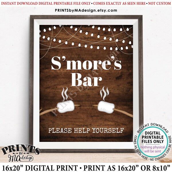 Smores Bar Sign - Etsy