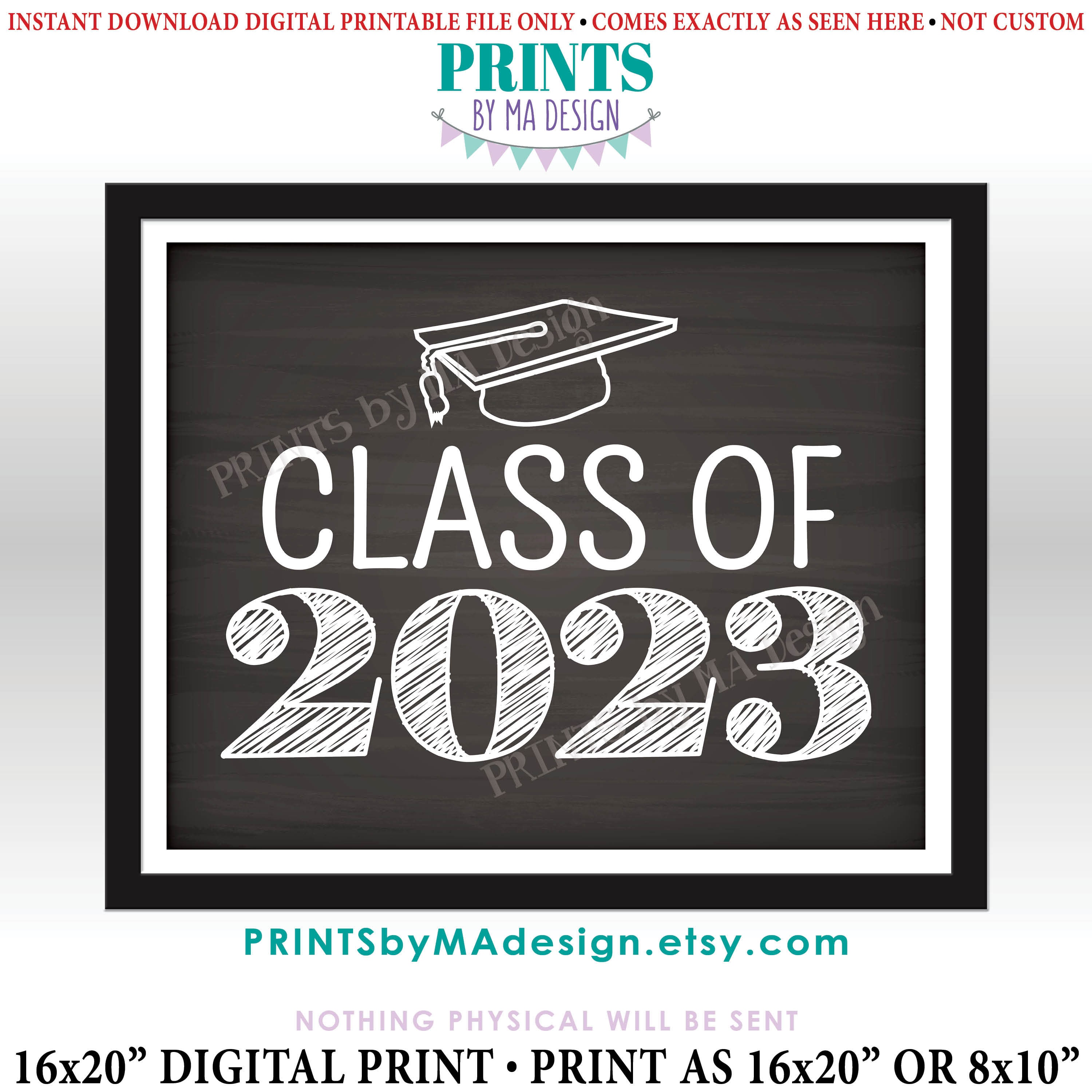 Class of 2023 Sign, 2023 Graduation Party Sign, 2023 High School Grad ...