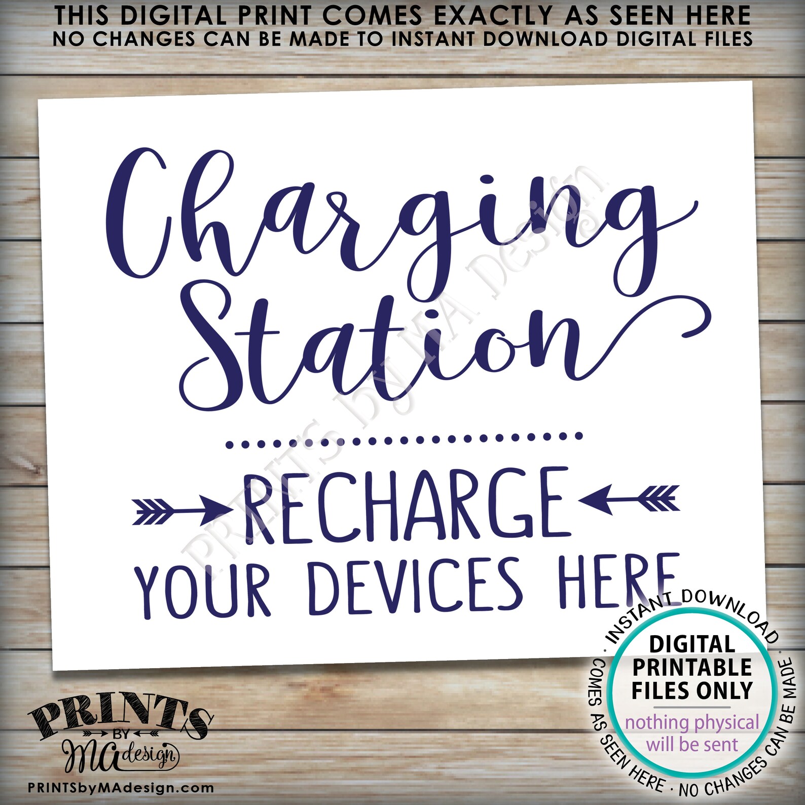 Charging Station Sign Recharge Your Devices Here Wedding - Etsy