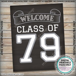Class of 79 Sign, Welcome Class of 1979 Welcome Sign, Reunion ...