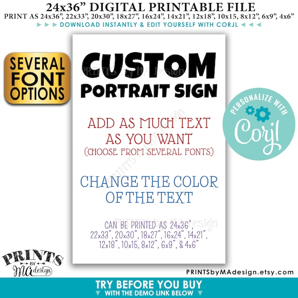 Custom Poster Sign - Etsy