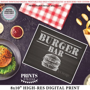 Burger Bar Sign, Build a Burger Sign, Sliders, Graduation Party ...