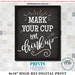 Mark Your Cup and Drink up Sign, Write Your Name on a Cup, PRINTABLE ...
