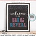 Welcome to the Big Reveal Sign, Gender Reveal Party Sign, PRINTABLE ...