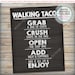 Walking Tacos Sign Taco Bar Graduation Fiesta Cinco De Mayo - Etsy