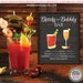 Bloody and Bubbly Bar Sign, Mimosas & Bloody Marys Drinks Menu ...