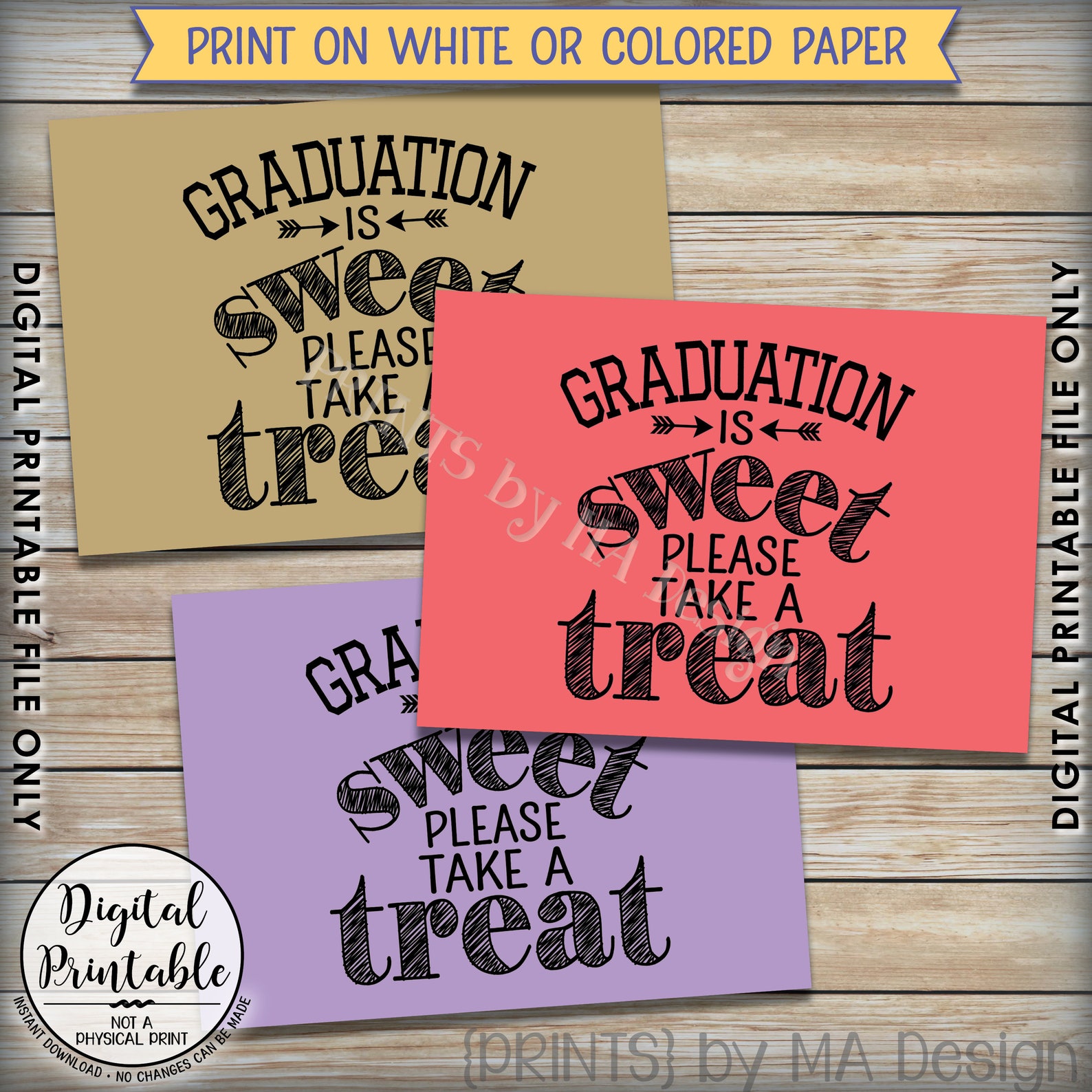 Graduation Party Decoration, Graduation is Sweet Please Take a Treat ...