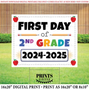 First Day of School Sign, Second Grader, Starting 2nd Grade, 2024-2025 ...