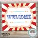 Welcome Sign Carnival or Circus Themed Party PRINTABLE - Etsy