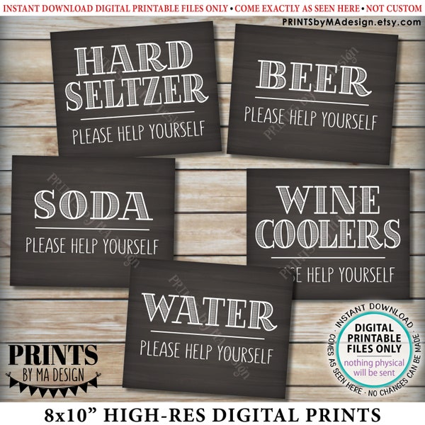 Drink Signs for Coolers - Etsy